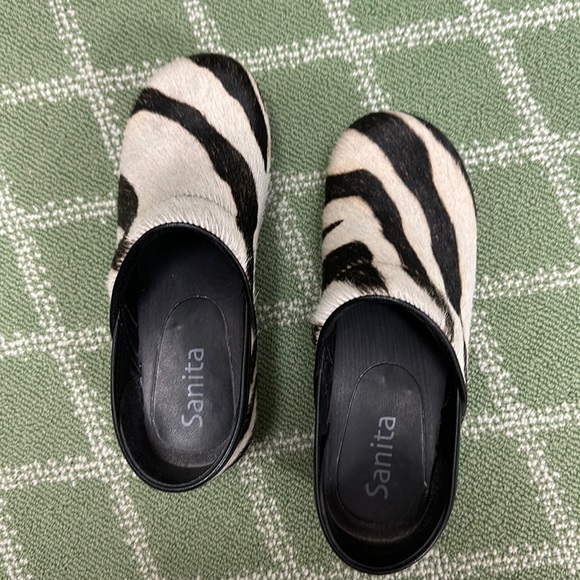 Shoes | Sanita Clogs In Fun Zebra Print | Poshmark